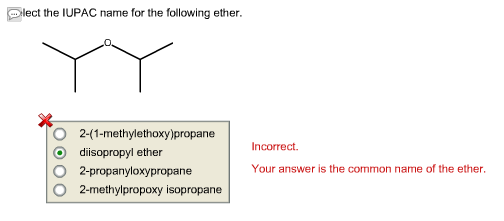 Solved lect the IUPAC name for the following ether 0 O | Chegg.com