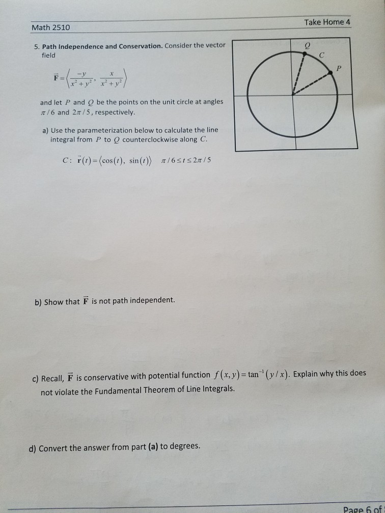 Solved Path Independence and Conservation. Consider the | Chegg.com