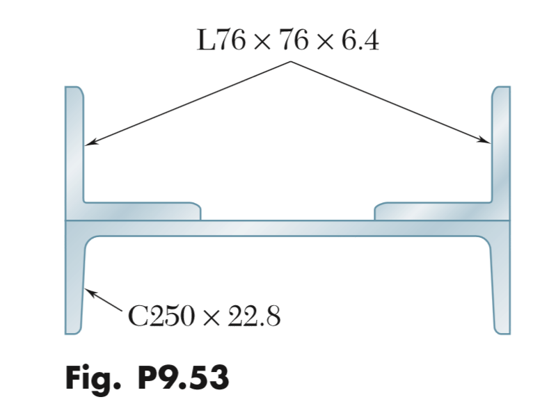 Solved Two L76 3 76 3 6.4-mm angles are welded to a C250 3 | Chegg.com