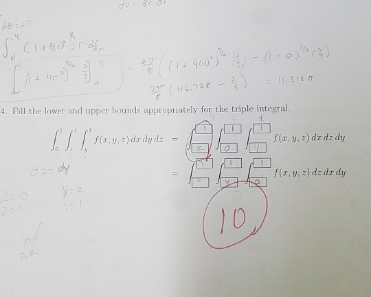 Solved 4. Fill the lower and upper bounds appropriately for | Chegg.com