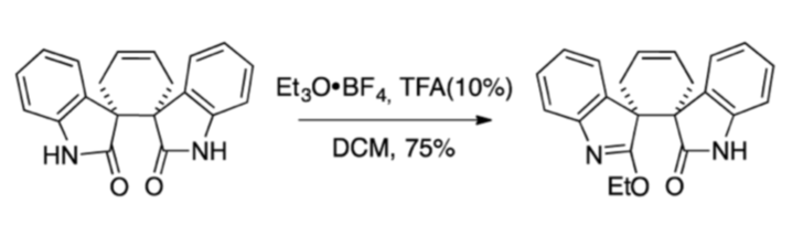 Solved Et3O.BF4. TFA(10%) HN NH DCM, 75% NH Eto O | Chegg.com
