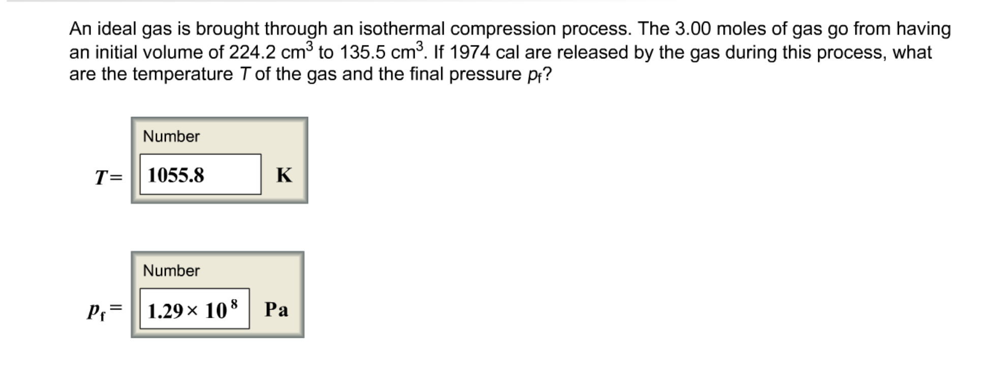 Solved An ideal gas is brought through an isothermal | Chegg.com