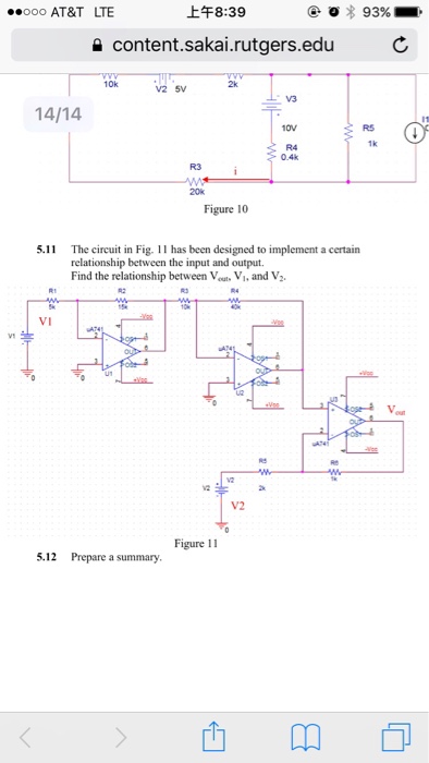 Solved The circuit in Fig. 11 has been designed to | Chegg.com