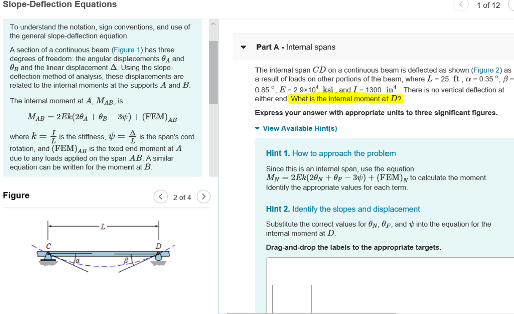 Solved Slope-Deflection Equations 1 of 12 To understand the | Chegg.com
