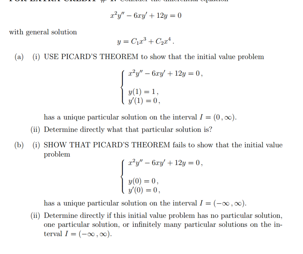 Solved x^2y" - 6xy' + 12y = 0 with general solution y = | Chegg.com