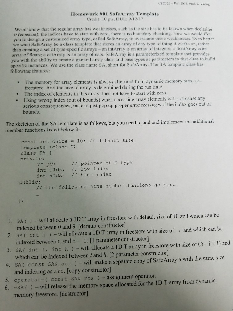 Solved CSC326- Fall 2017, Prof. X. Zhang Homework #01 | Chegg.com