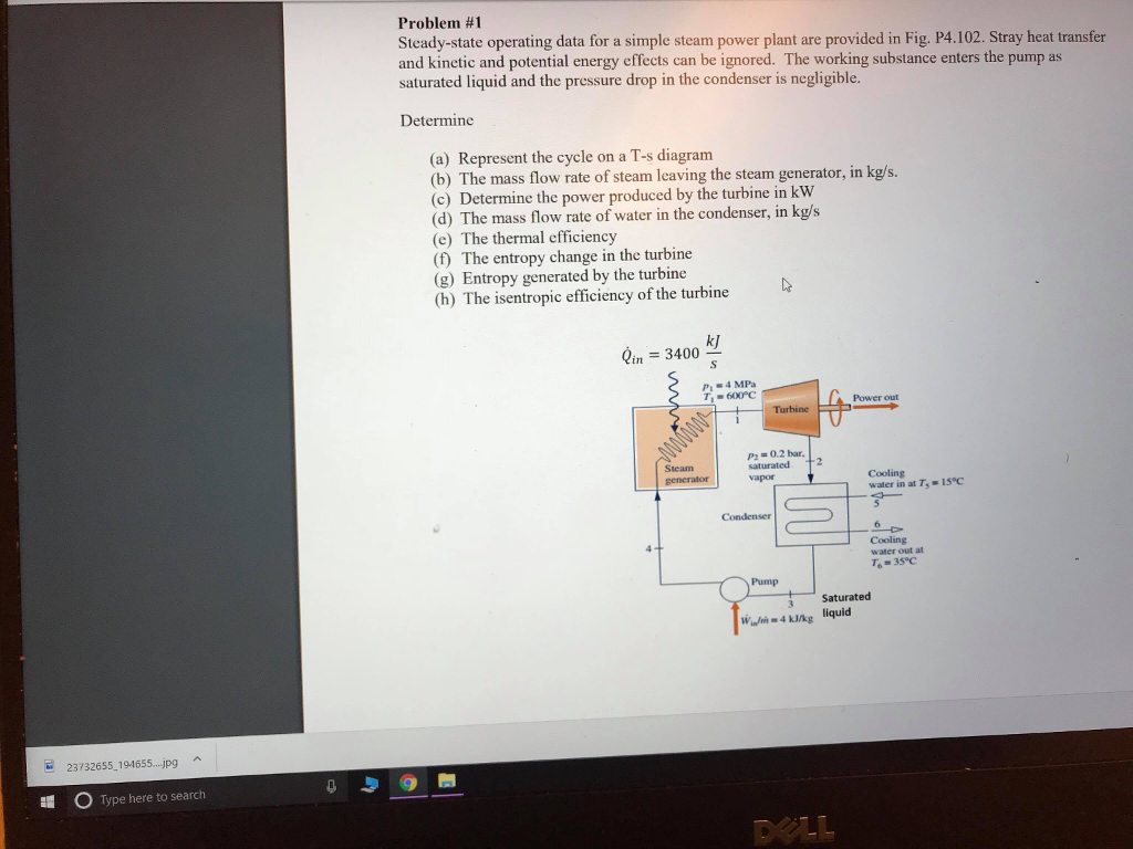 Solved Problern #1 Steady-state operating data for a simple | Chegg.com
