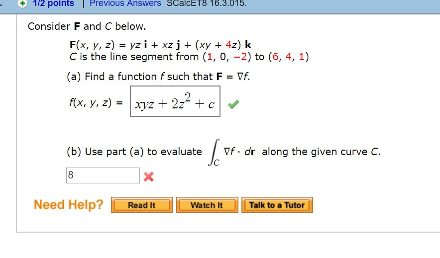 Solved Consider F and C below. F(x, y, z) = yz i + xz j + | Chegg.com