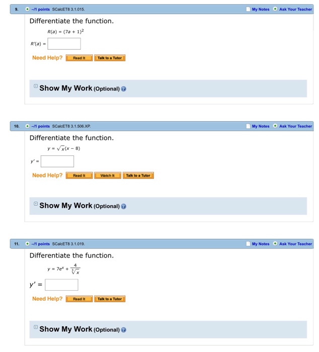 Solved Differentiate the function. R(a) = (7a + 1)^2 R'(a) | Chegg.com Solved Differentiate the function. R(a) = (7a + 1)^2 R'(a) | Chegg.com