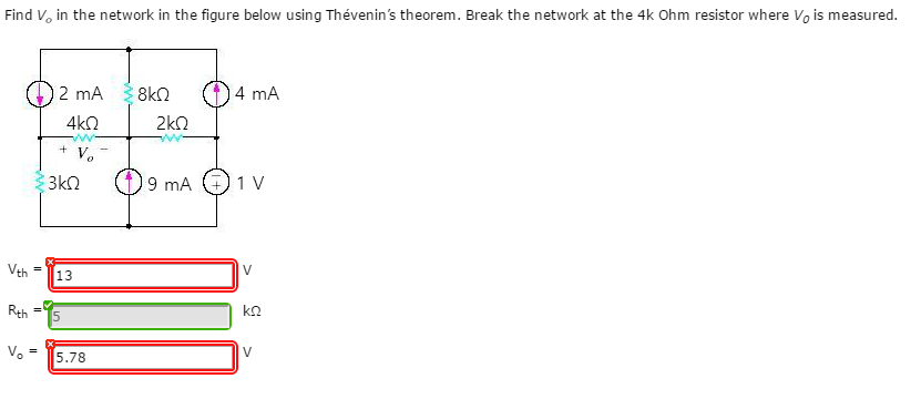 Solved Find Vo in the network in the figure below using | Chegg.com