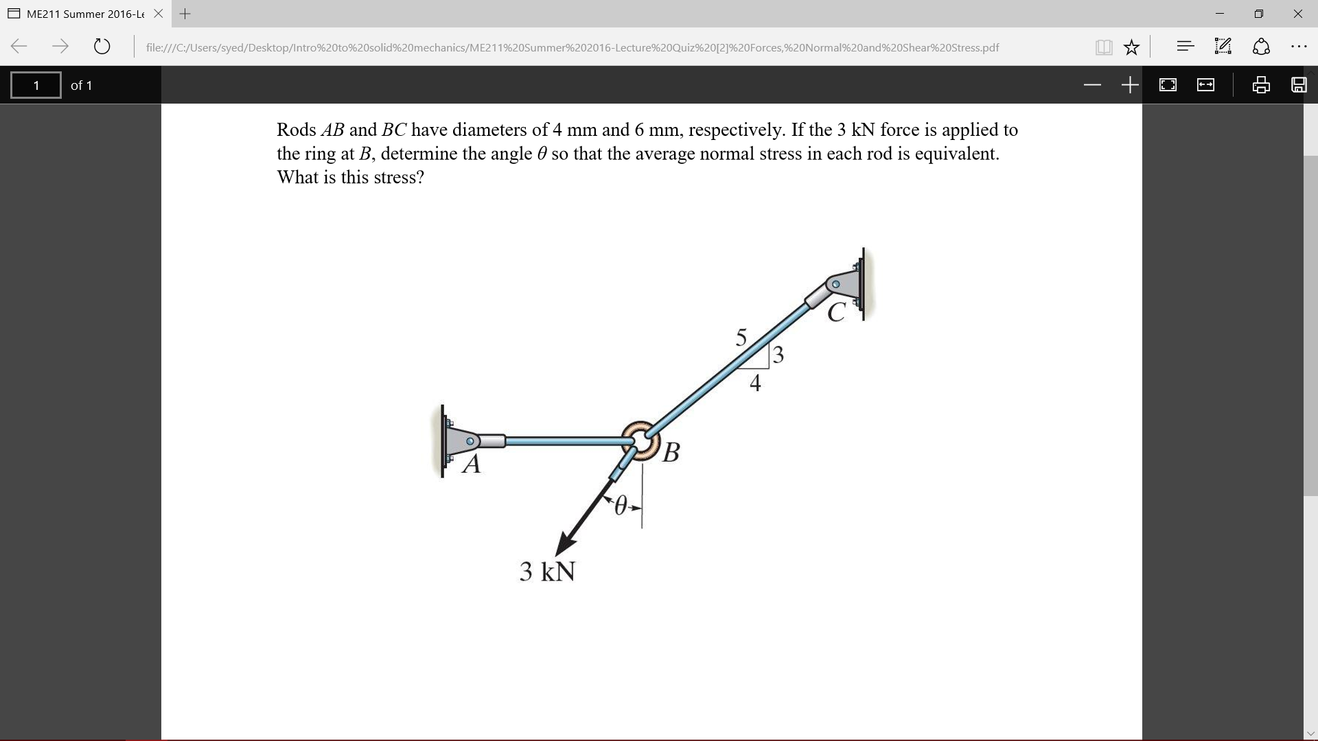 Solved Rods AB and BC have diameters of 4 mm and 6 mm, | Chegg.com