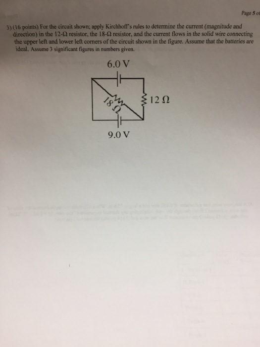 Solved For the circuit shown; apply Kirchhoff's rules to | Chegg.com