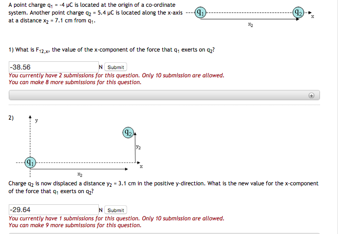 Solved A point charge q1--4 uC is located at the origin of a | Chegg.com