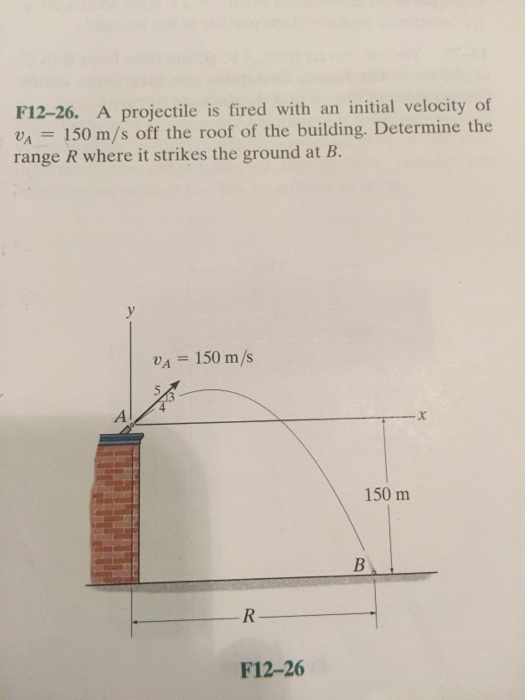 Solved A projectile is fired with an initial velocity of | Chegg.com