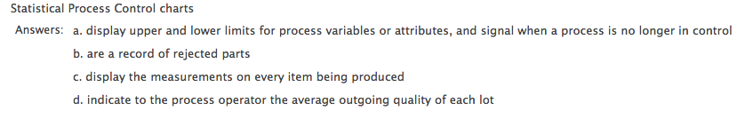 Solved Statistical Process Control charts Answers a. display | Chegg.com