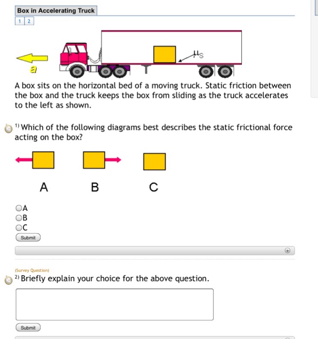 Solved: A Box Sits On The Horizontal Bed Of A Moving Truck... | Chegg.com