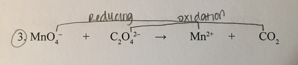Solved paducang 고시 otno 3)MnO4-+ C2042-→ Mn2++ CO2 | Chegg.com