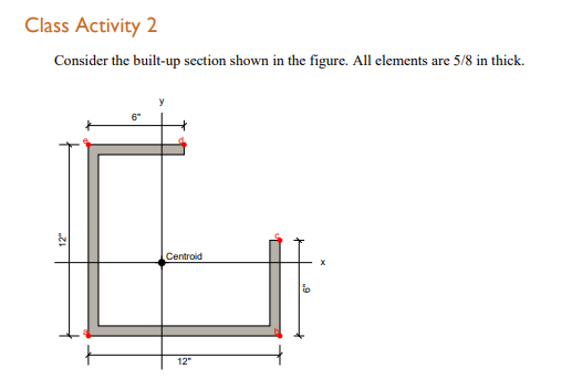 Solved Class Activity 2 Consider the built-up section shown | Chegg.com