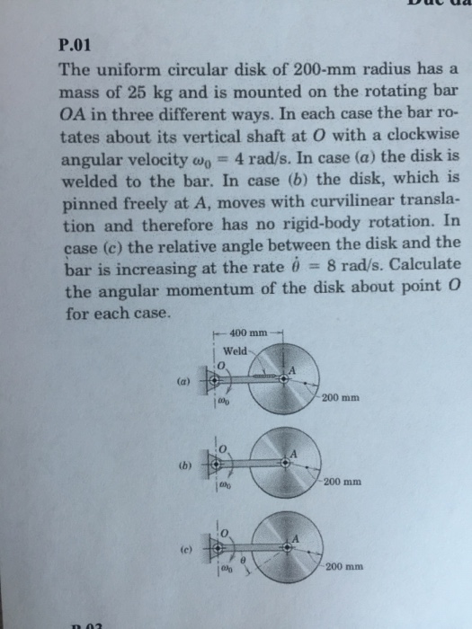 Solved The uniform circular disk of 200-mm radius has a mass | Chegg.com