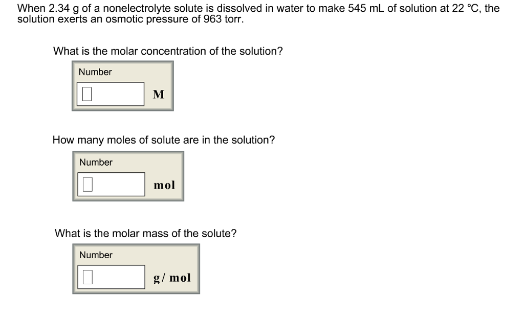 Solved When 2.34 g of a nonelectrolyte solute is dissolved | Chegg.com