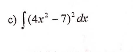 Solved Find the following integrals, c) integral (4x^2 - | Chegg.com