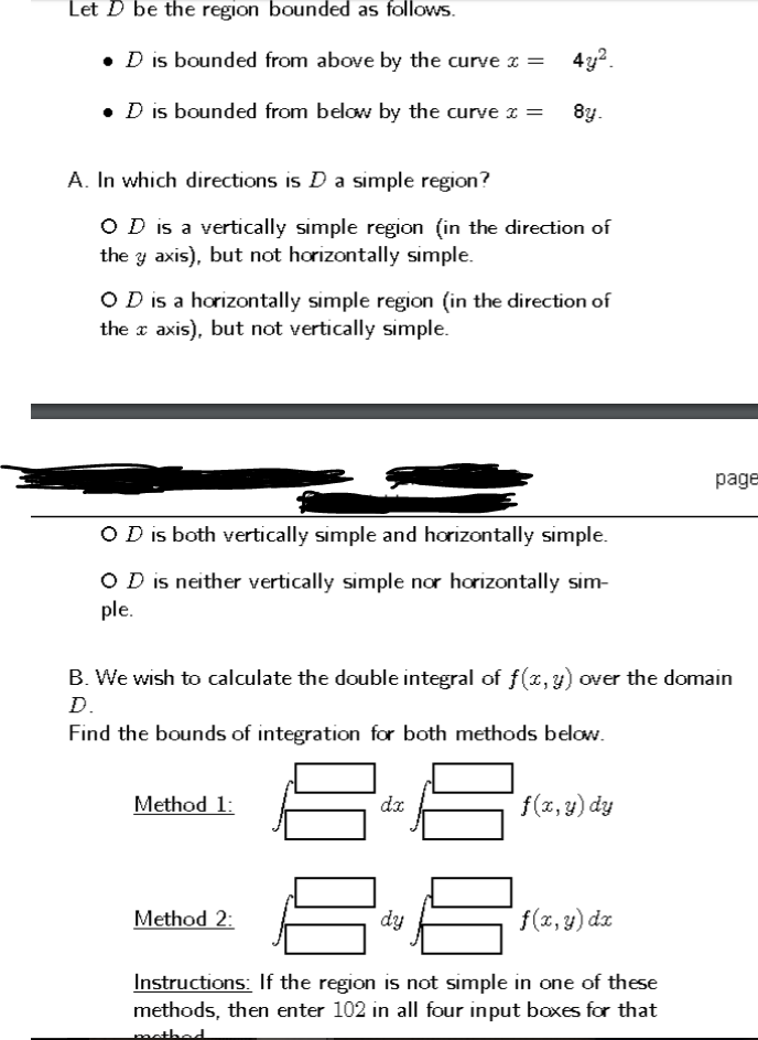 Solved Let D be the region bounded as follows. D is bounded | Chegg.com