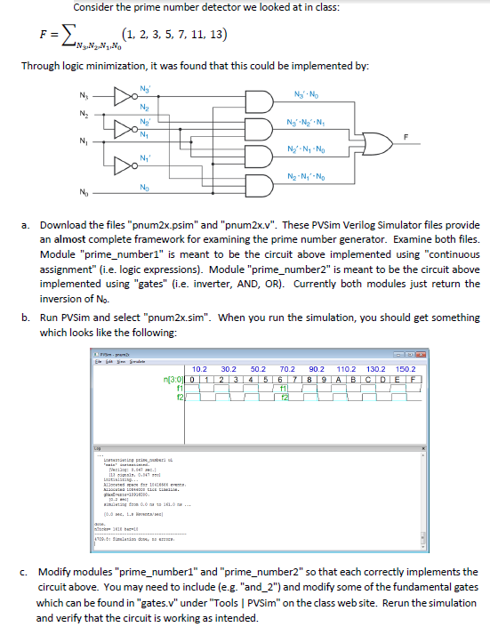 Consider the prime number detector we looked at in | Chegg.com