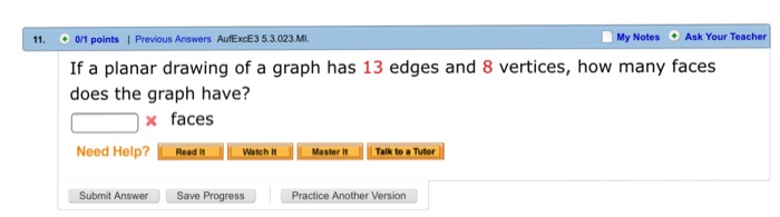 Solved If a planar drawing of a graph has 13 edges and 8 | Chegg.com