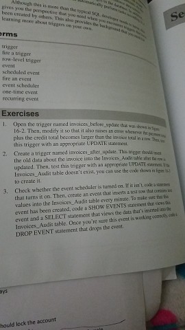 y others. This als rms scheduled event fire an event | Chegg.com