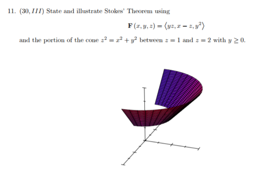 Solved 11. (30, III) State and illustrate Stokes' Theorem | Chegg.com