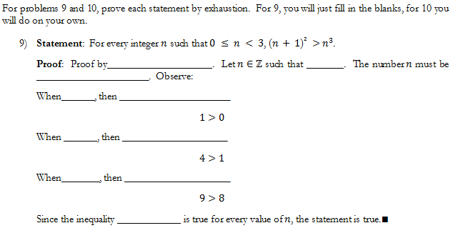 Solved For problems 9 and 10, prove each statement by | Chegg.com
