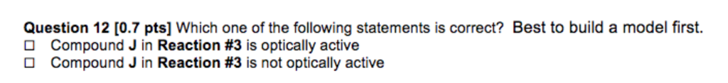 Solved Reaction #3 MCPBA, CH2C12 Compound J Compound K | Chegg.com