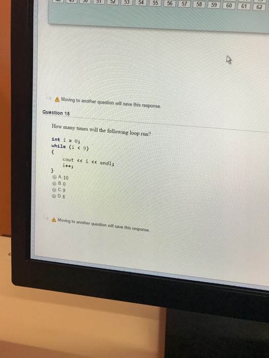 Solved How many times will the following loop run? int I = | Chegg.com