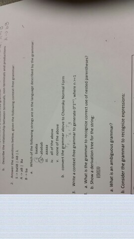 Solved Answer the questions below, given the following | Chegg.com