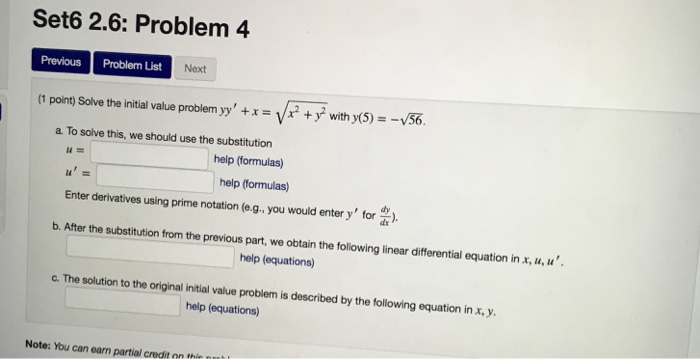 Solved Solve the initial value problem yy' + x = Squareroot | Chegg.com