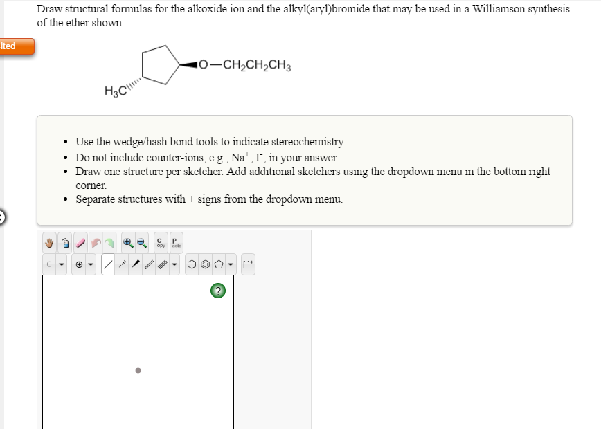 Solved Draw structural formulas for the alkoxide ion and the | Chegg.com