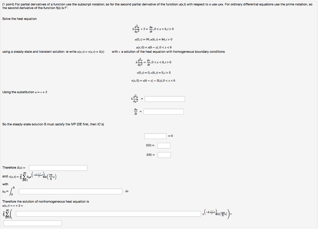 Solved For partial derivatives of a function use the | Chegg.com