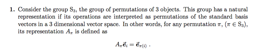 Solved 1. Consider the group S3, the group of permutations | Chegg.com