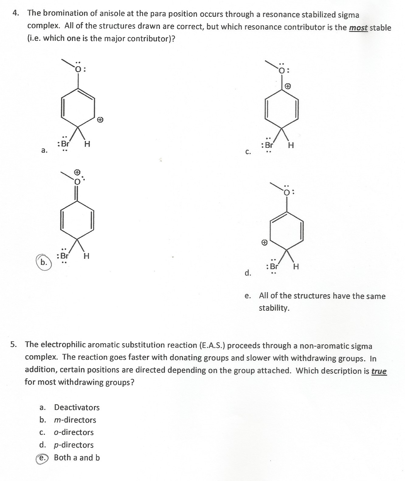 Anisole Resonance Structures How Electron Donating Substituents Direct