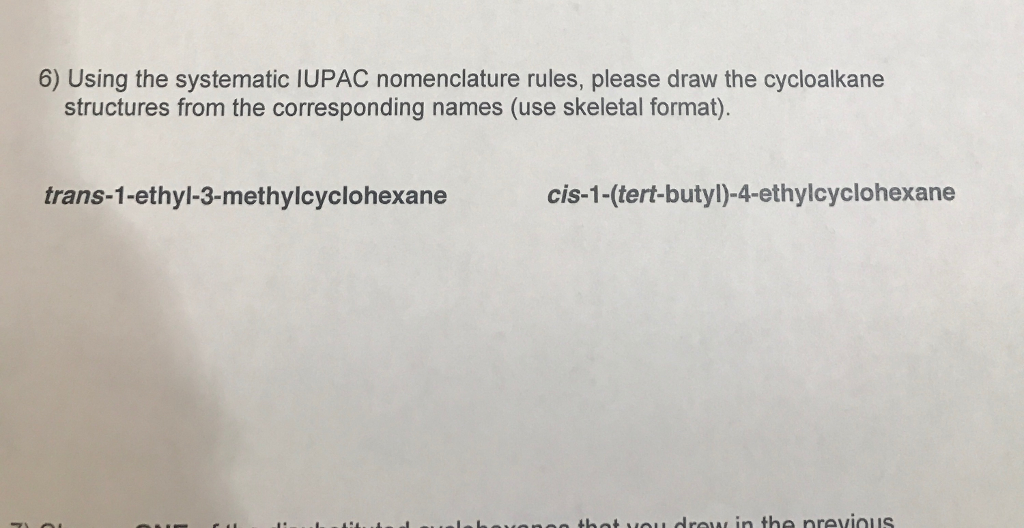 Solved Using the systematic IUPAC nomenclature rules, please | Chegg.com