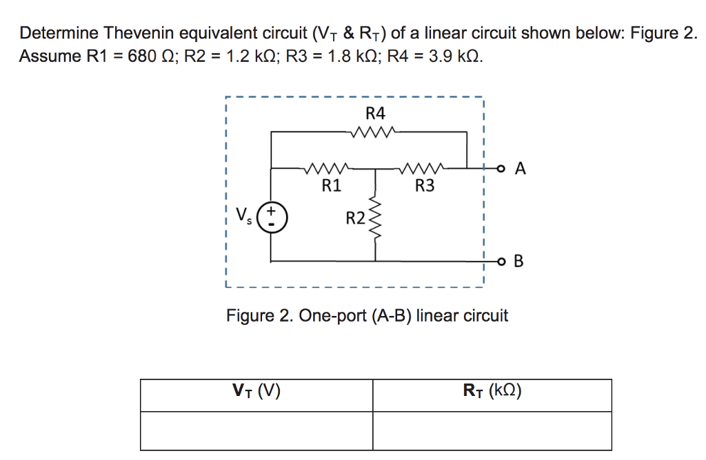 Solved Determine Thevenin equivalent circuit (VT & RT) of a | Chegg.com