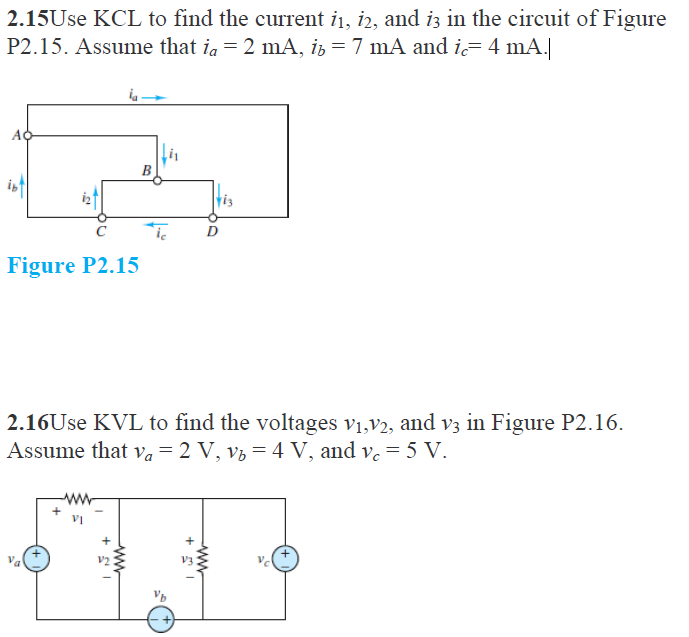 2.15Use KCL to find the current iı, i2, and i3 in the | Chegg.com