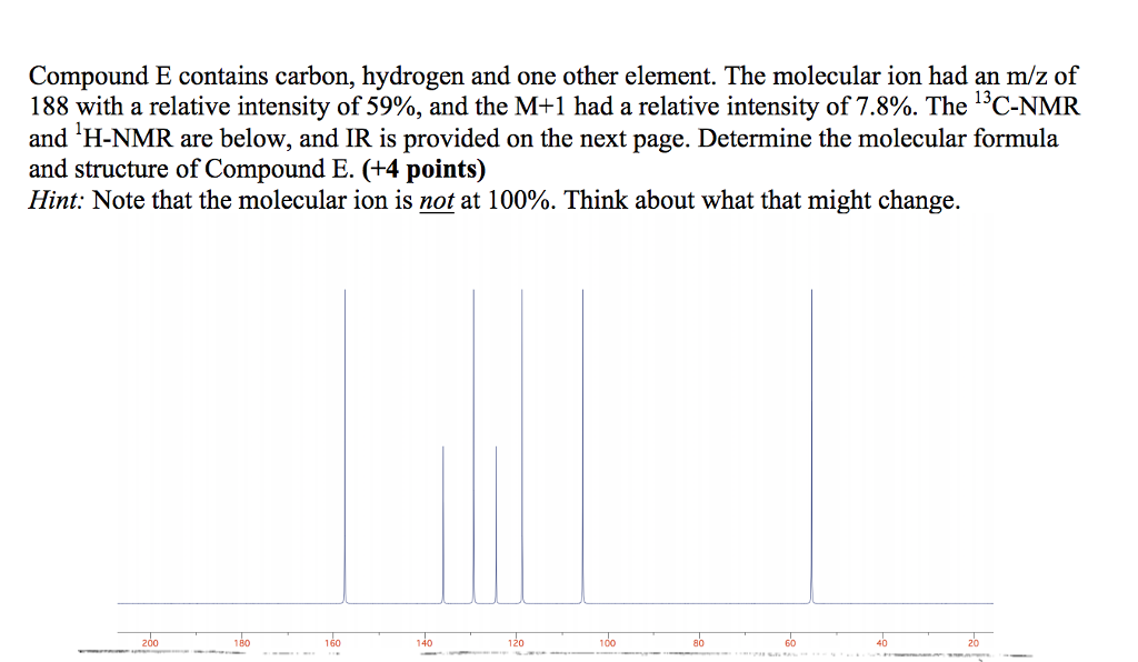 Solved Compound E contains carbon, hydrogen and one other | Chegg.com
