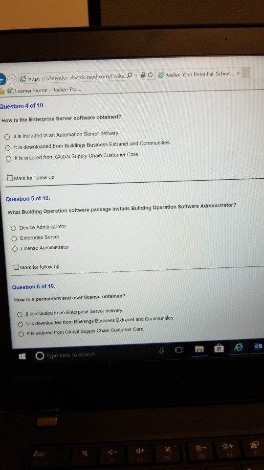 Solved htips/Ischneider electric.csod.com/Evalu: O Realize | Chegg.com