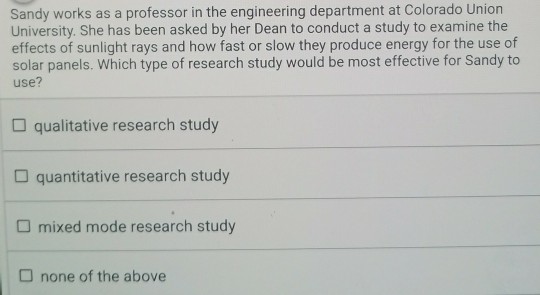 Solved Sandy works as a professor in the engineering | Chegg.com
