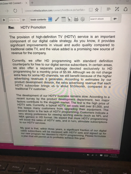 Solved The provision of high-definition TV (HDTV) service is | Chegg.com