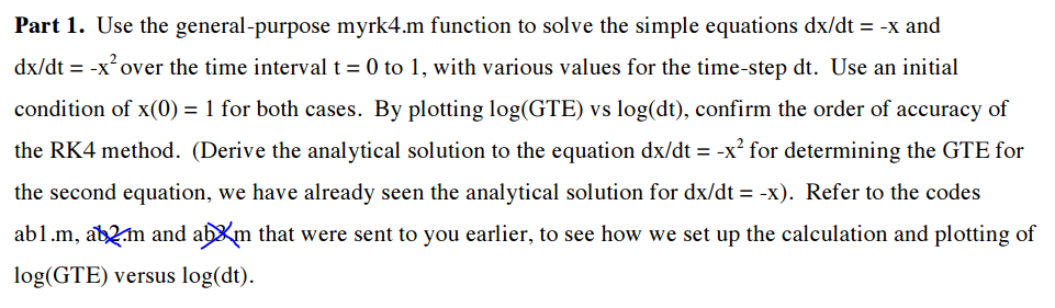 Simple MATLAB question related to RK4 method, which | Chegg.com