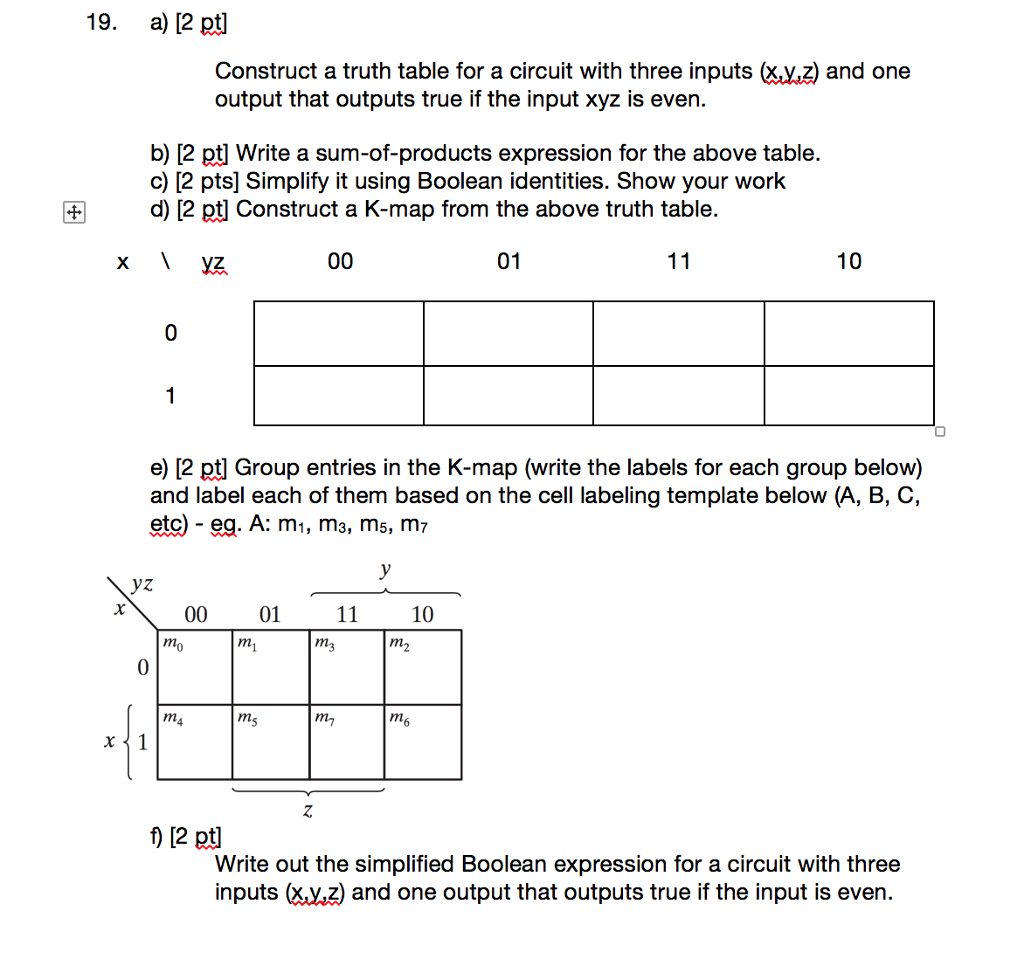 Solved Construct a truth table for a circuit with three | Chegg.com