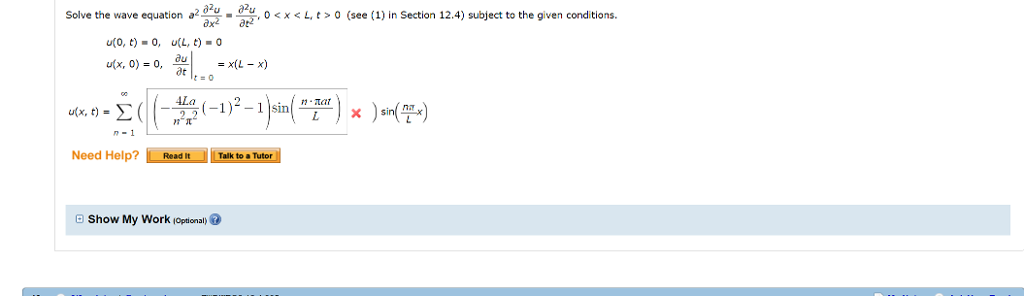 Solved Solve the wave equation a^2 partial differential^2 | Chegg.com