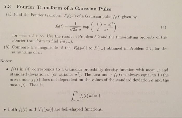 Solved Use the result of problem 5.2 and the time shifting | Chegg.com